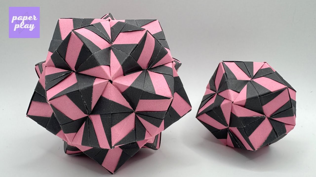 30개의 조각 모듈러 유니트 종이접기(77) 30-Piece Modular Origami Assembly - YouTube