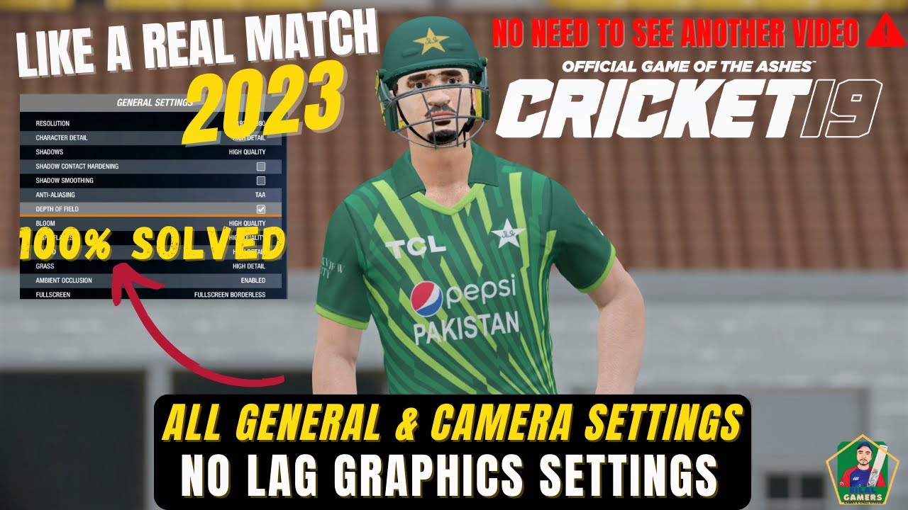 Cricket 19 - All General Settings & Camera Settings 100% Solved - Like ...