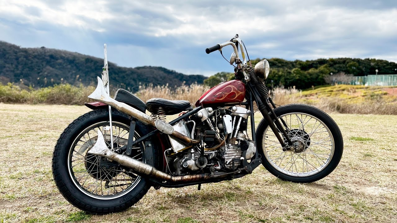 1946 Harley Davidson EL Knuckle Head Chopper - YouTube