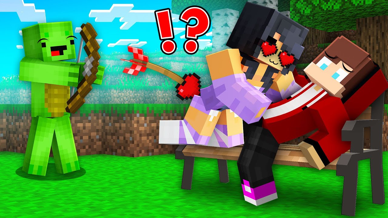 MIKEY USED the ARROWS of LOVE on APHMAU and JJ - Maizen Minecraft ...