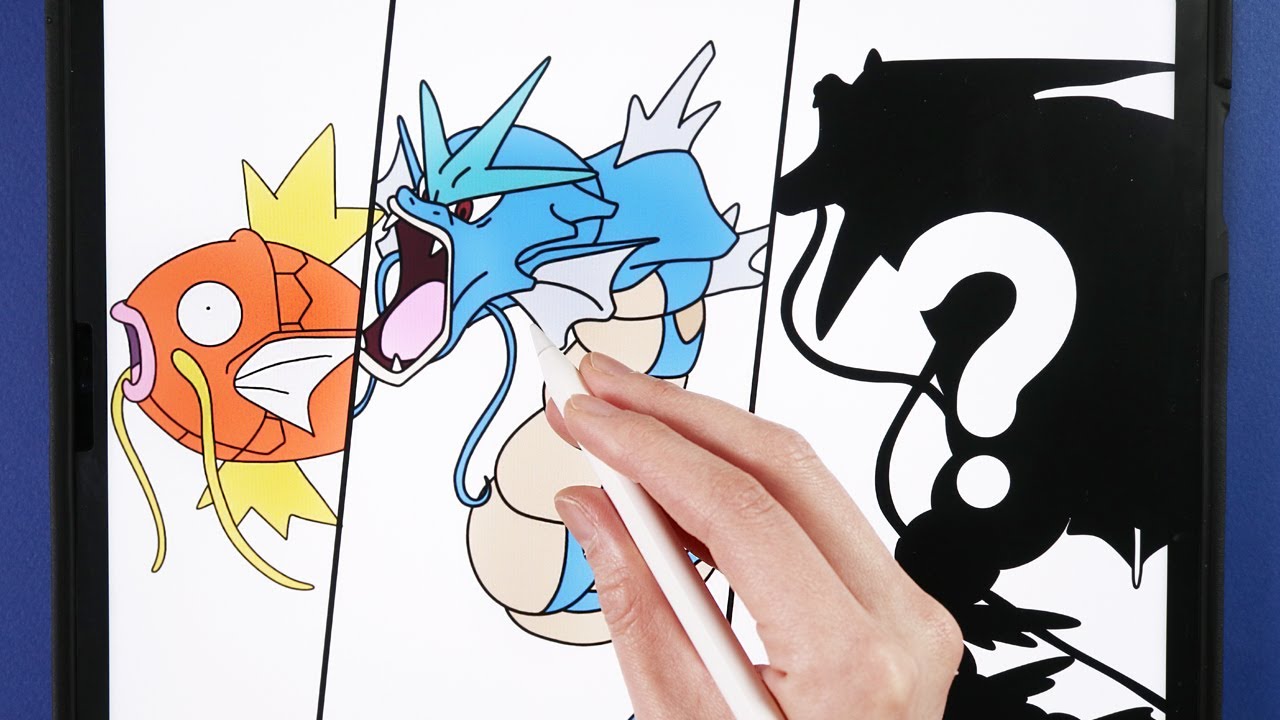 포켓몬 그리기 How To Draw pokemon - Magikarp evolution ,Gyarados / easy ...