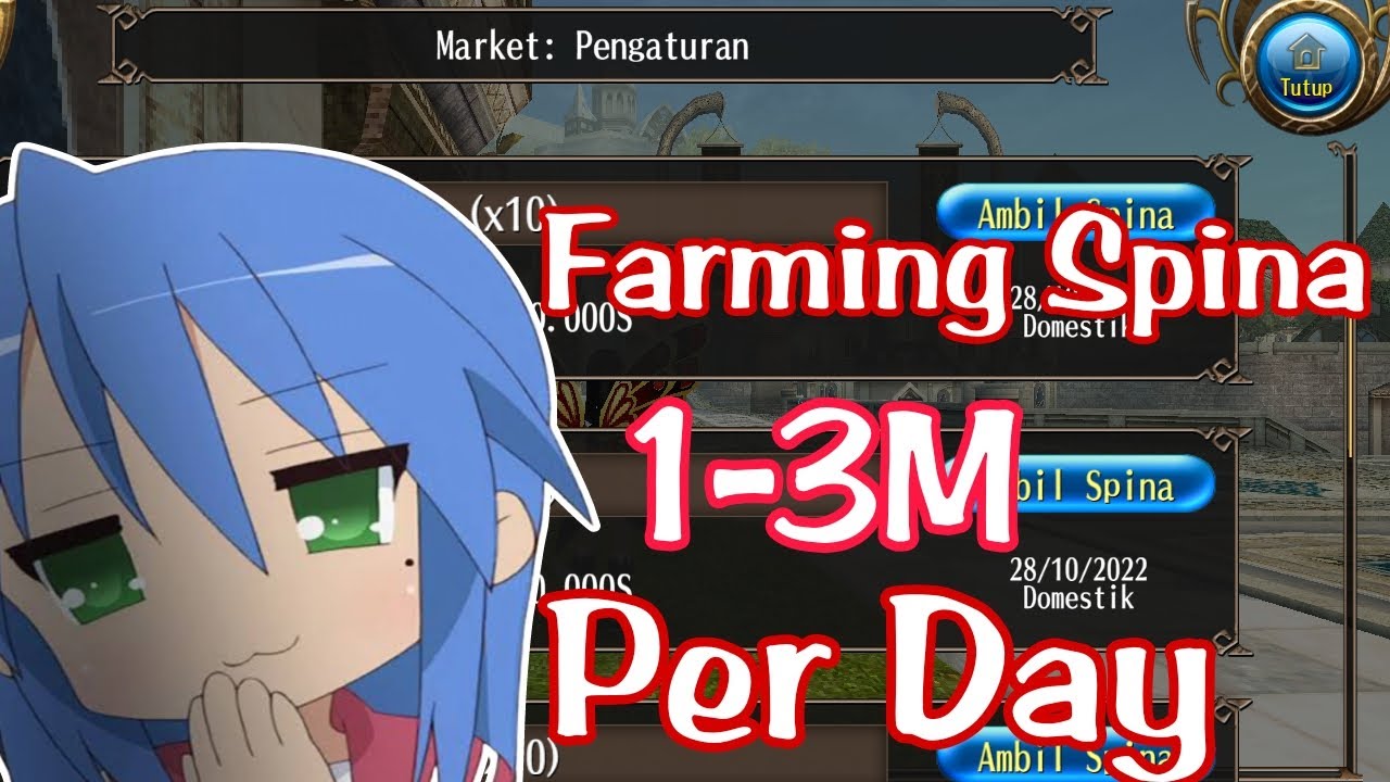 Farming Spina 1-3M Per Day - Toram Online - YouTube