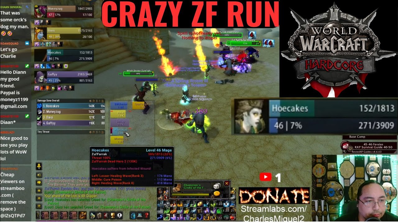Wow Classic Hardcore Moments. Crazy ZF Run. Mage No Longer Wants To Live! - YouTube