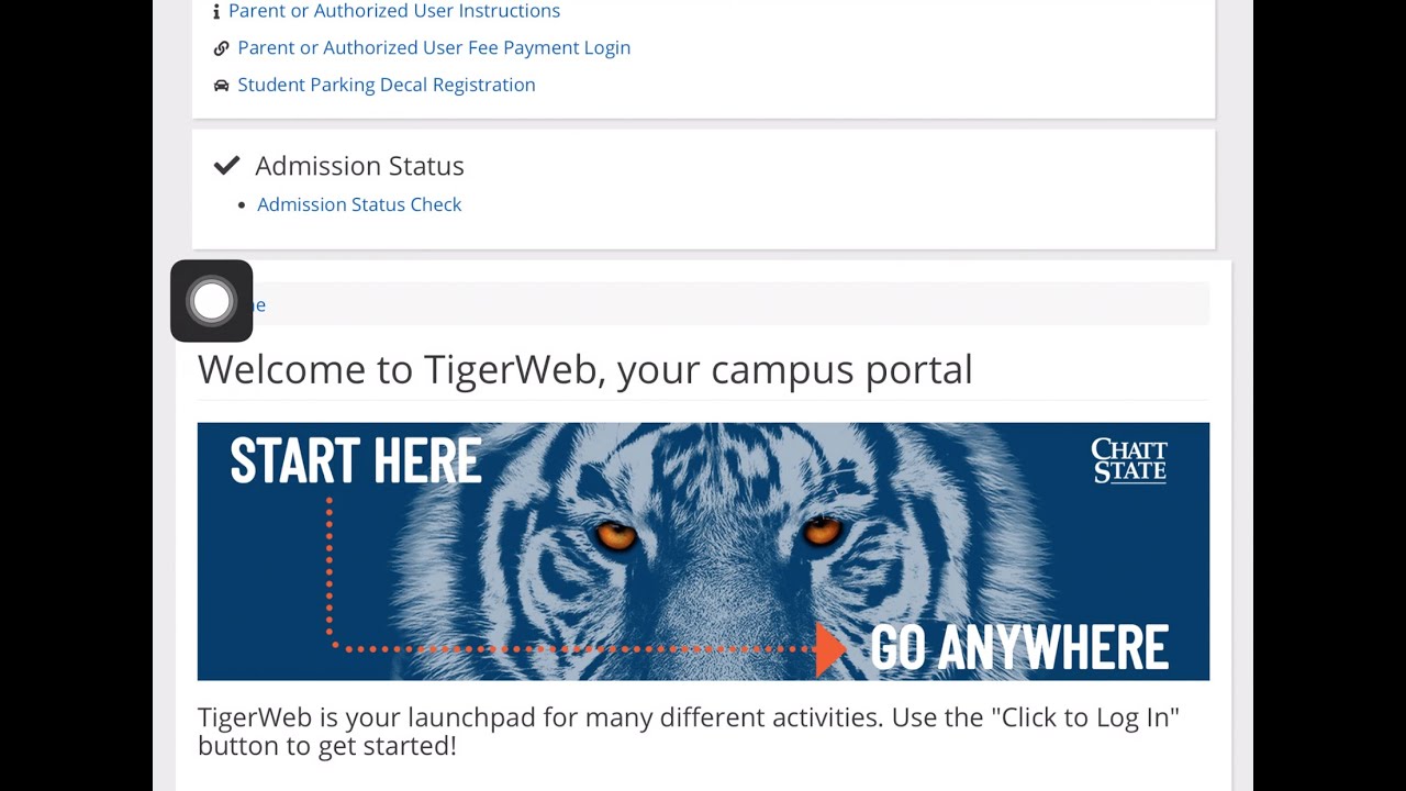 How to log in to TigerWeb at Chattanooga State - YouTube