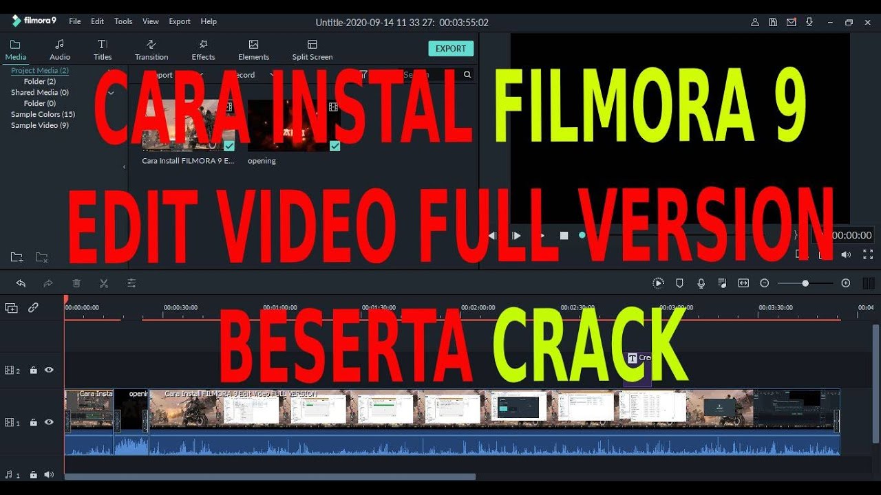 Cara Install FILMORA 9 Edit Video FULL VERSION Beserta Crack - YouTube