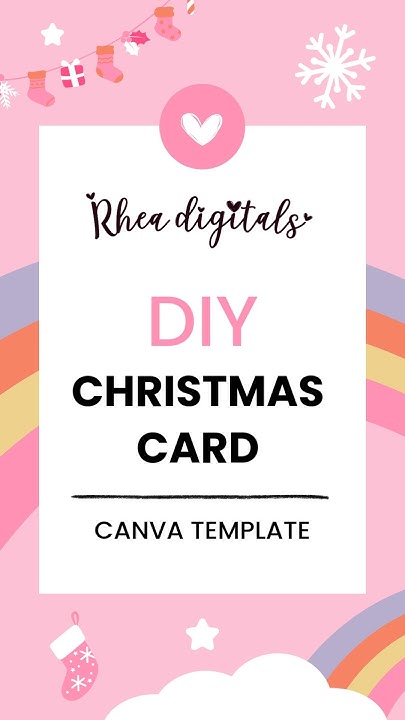 Christmas card - Diy Christmas Card - Canva Template - Fully Editable ...