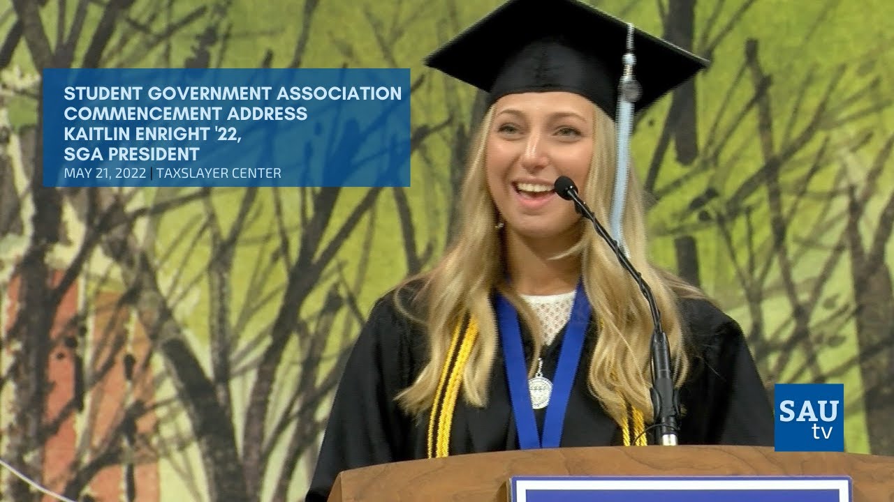 Undergraduate Commencement Student Address - Kaitlin Enright - YouTube