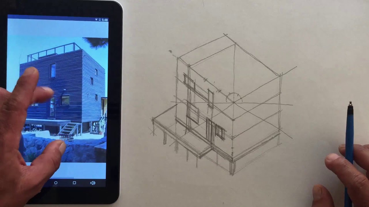 Dibujo Isométrico Paso a Paso - Casa Cubo - YouTube