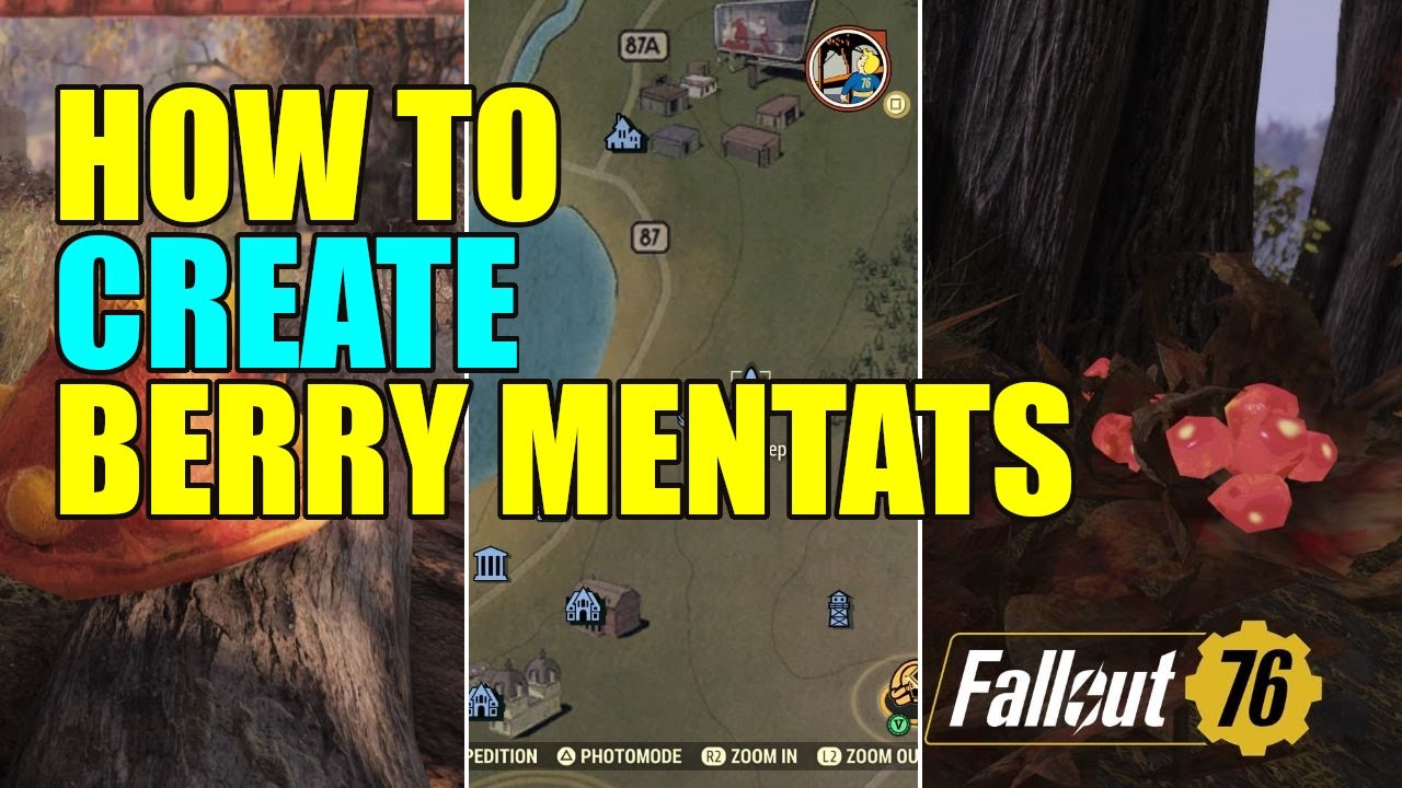 FALLOUT 76 - HOW TO MAKE BERRY MENTATS & MENTATS - YouTube