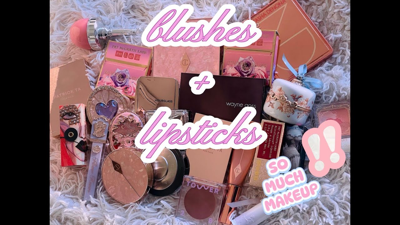 SO MUCH MAKEUP ! starting a project pan? BLUSHES + LIPSTICKS I NEED TO ...