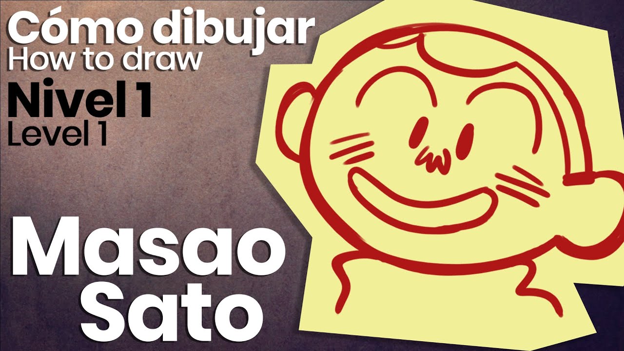 Cómo dibujar Masao Sato - How to draw Masao Sato. Nivel 1 - Level 1 ...
