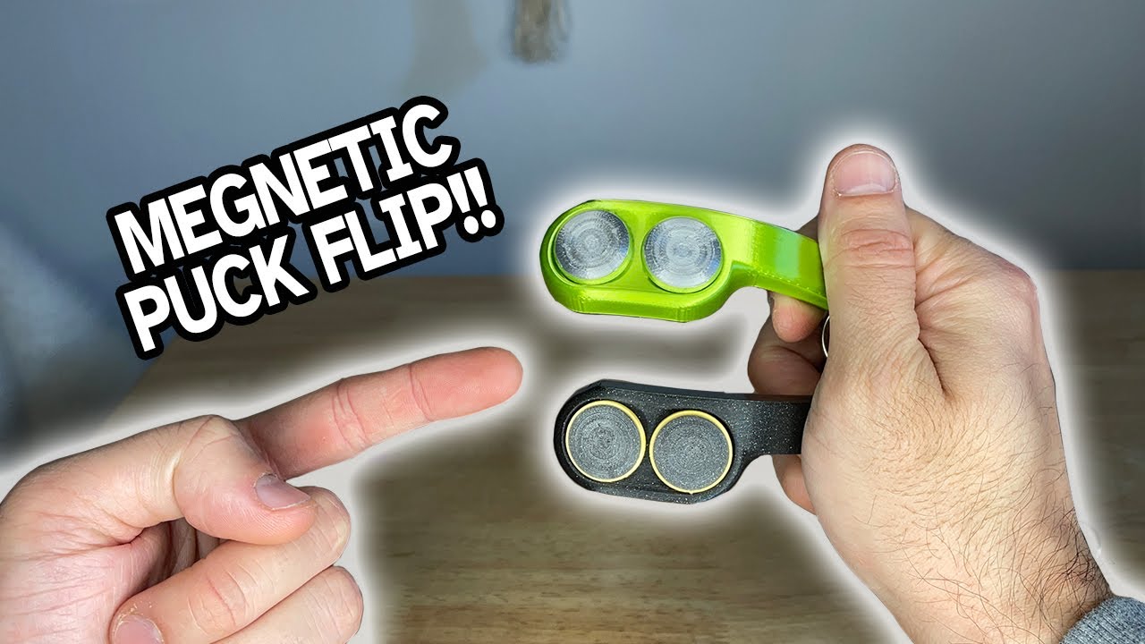 Puck Flip - 3D Printed Magnetic Fidget Toy - YouTube