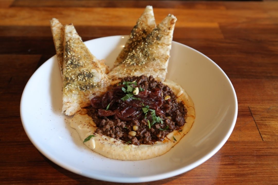 How to make Quick and Easy Hummus with Spicy Lamb by Cafe Mint and Food ...