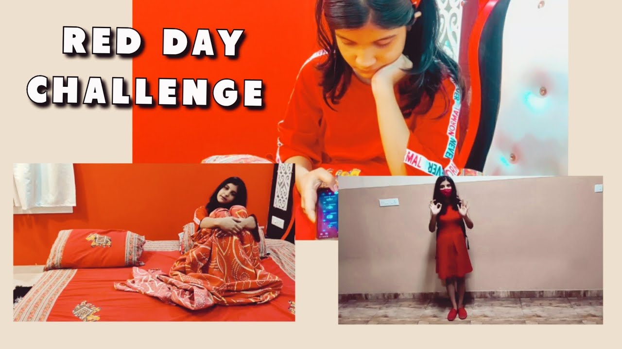 RED COLOUR CHALLENGE ️| RED FOOD ONLY || ONLY RED - YouTube