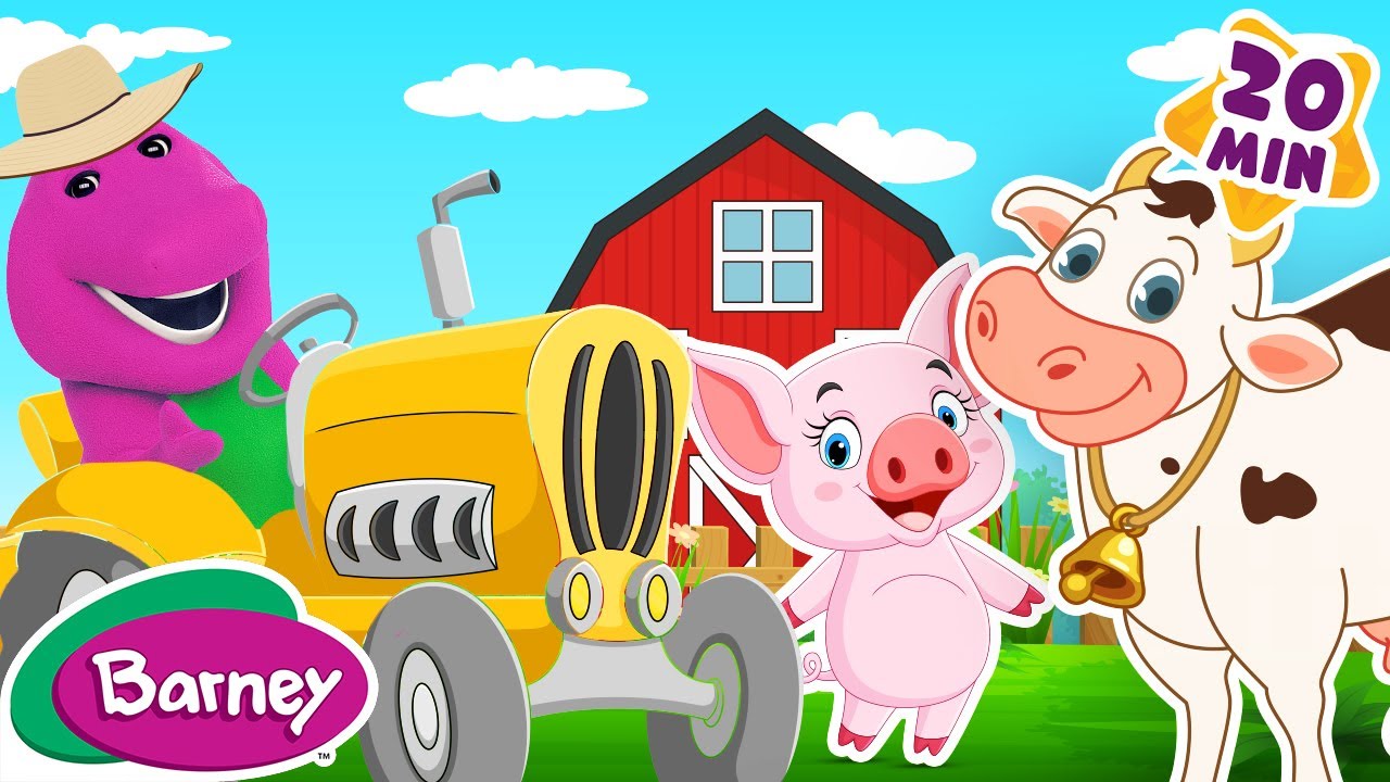 Down on Grandpa's Farm and MORE | Classic Barney Nursery Rhymes and ...