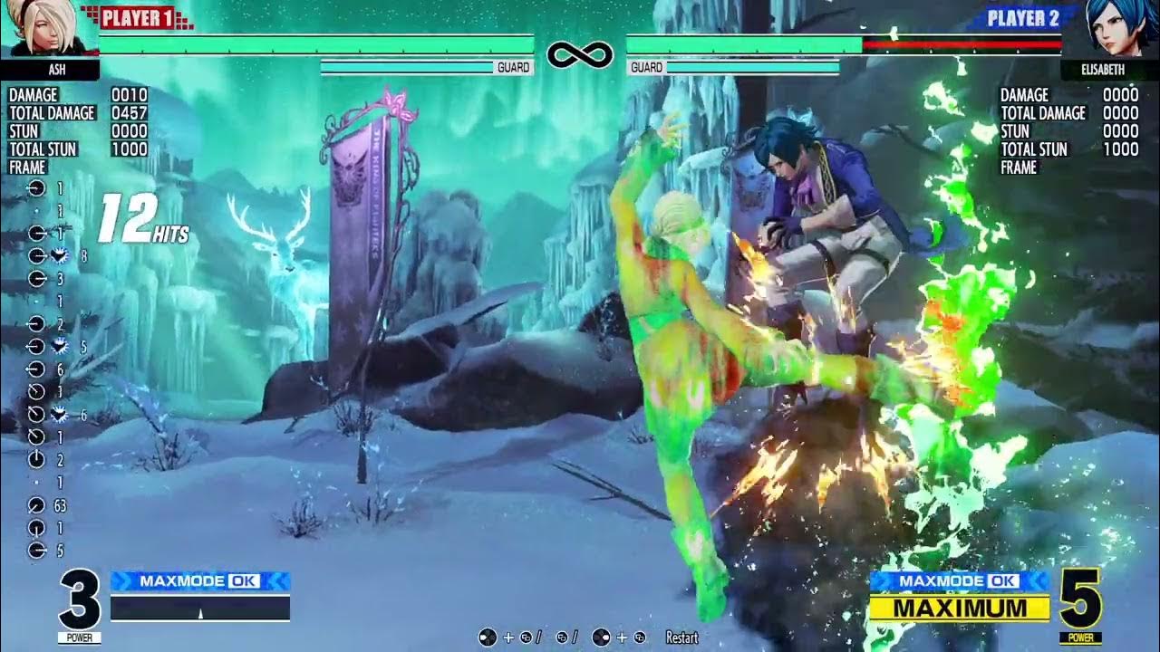 KOF 15 Ash Sans Culotte simple(?) combo - YouTube