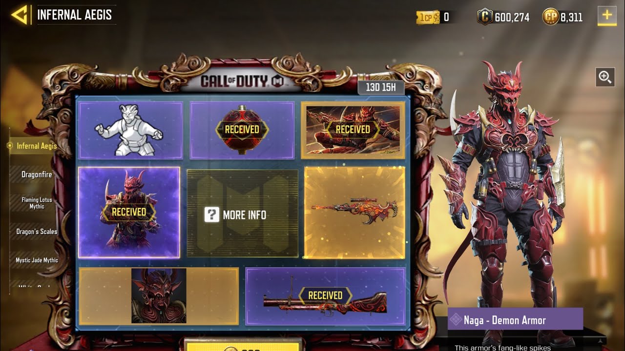 4 SPINS ON INFERNAL AEGIS DRAW | LEGENDARY KOSHKA - DEMONIC | NAGA ...
