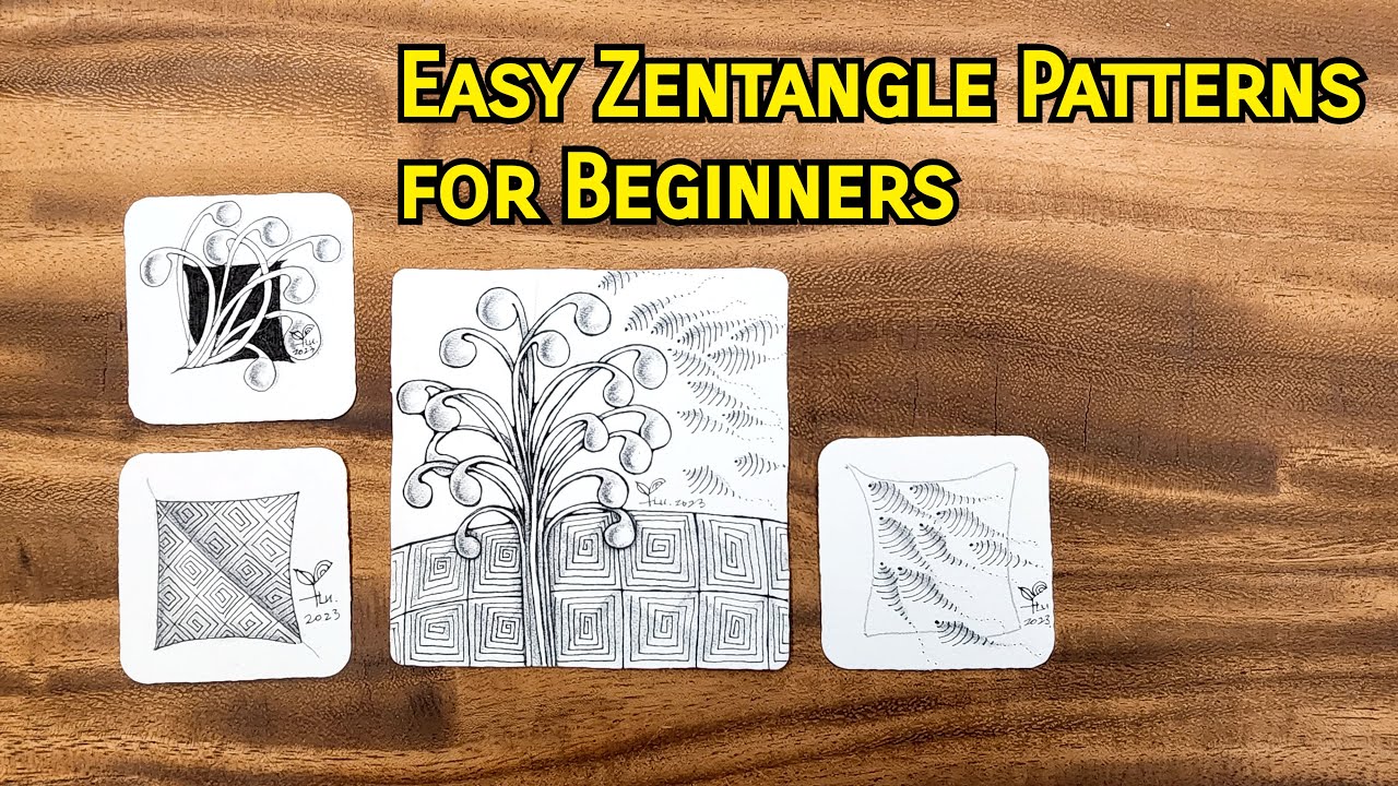 #Zentangle #2023多圖結合 - day 03 : Easy Zentangle Patterns for Beginners # ...