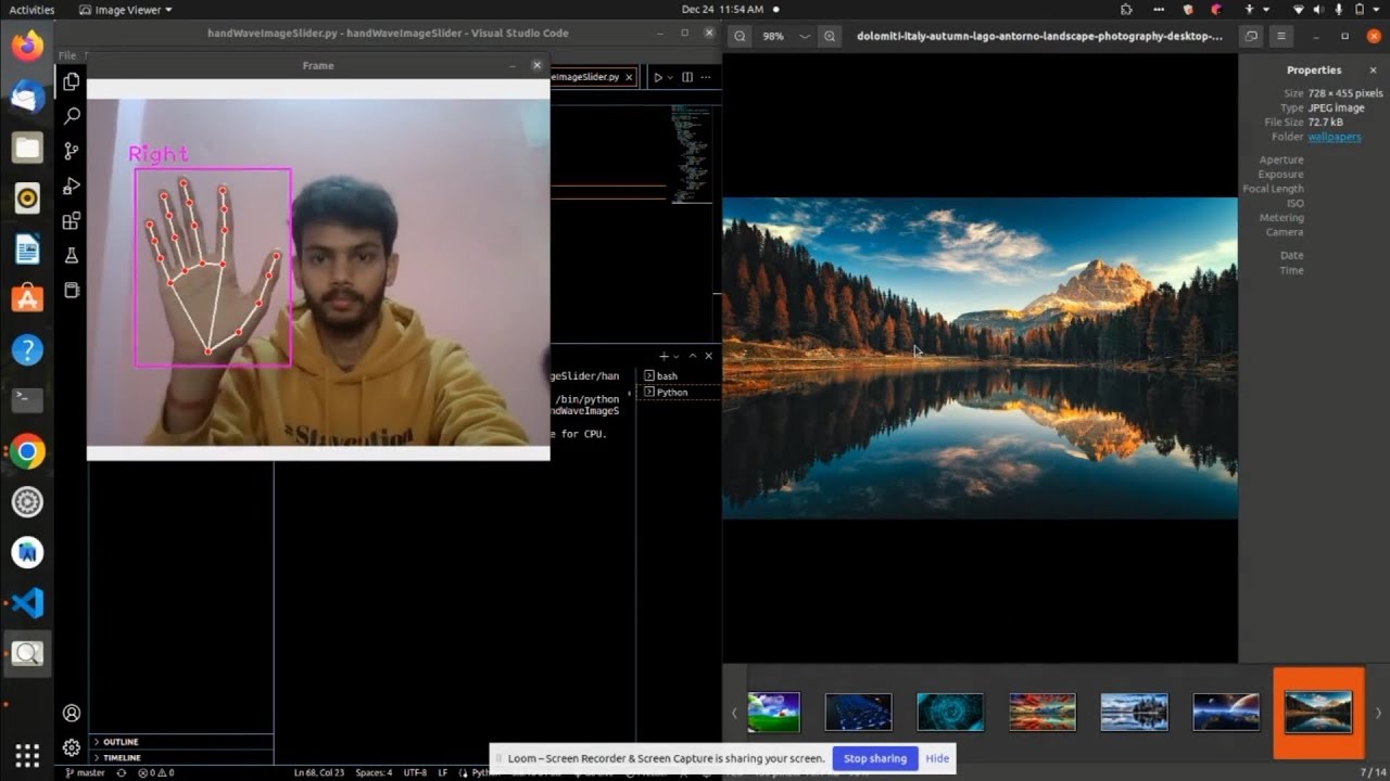 Hand Wave Image Viewer.....#opencv #python #project # ...