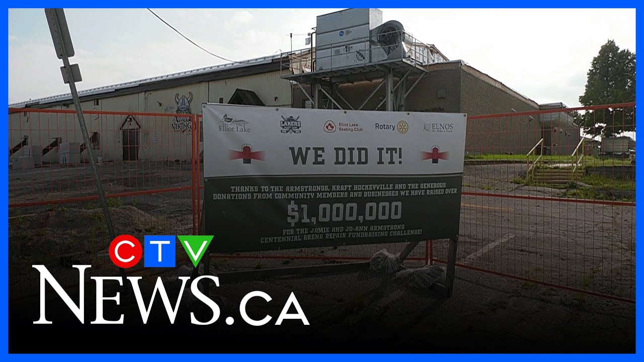 Elliot Lake arena aims for September reopening despite setbacks - YouTube