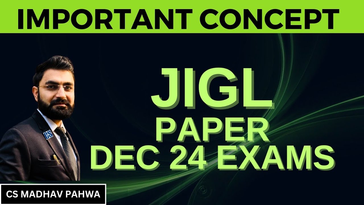 Important Concept - JIGL Dec 24 exams💥must watch - YouTube