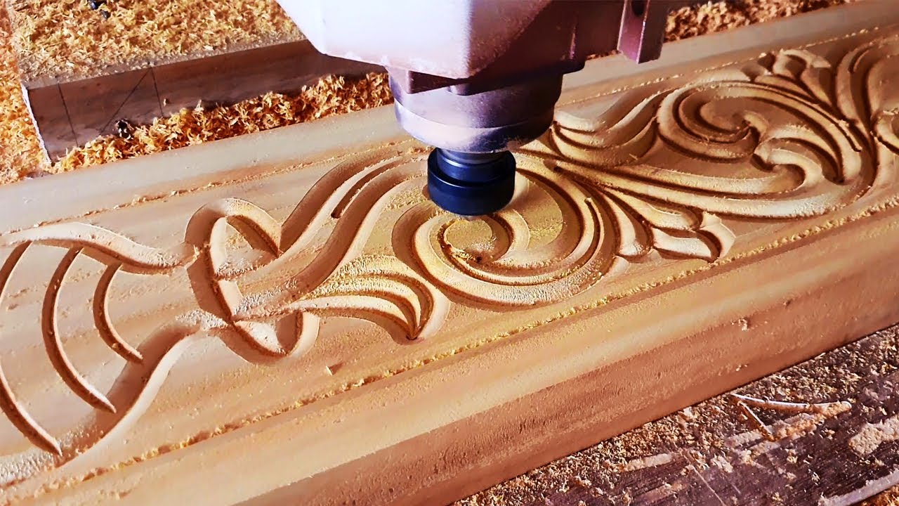 2D Wood Carving by cnc router - YouTube