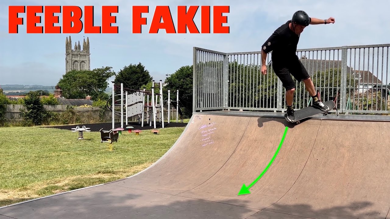 Learn To Feeble Fakie On A Skateboard - YouTube