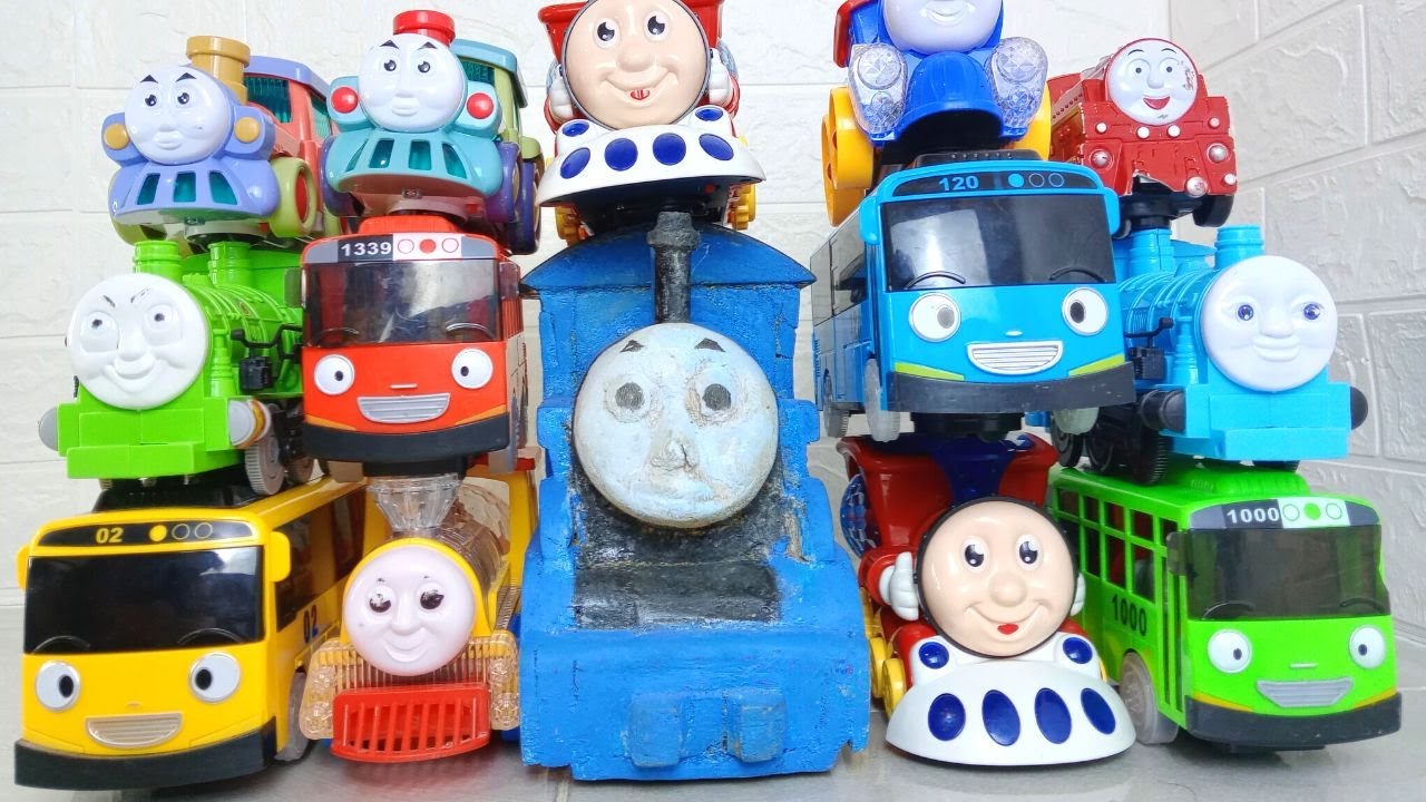 Thomas And Friends, Bus Tayo, Thomas Jumping, Robot Thomas | Happy ...