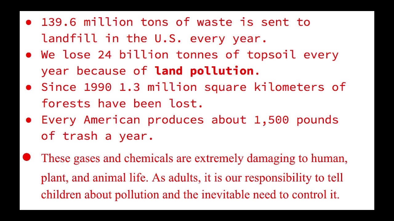 Land Pollution Facts