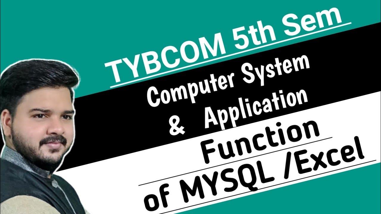 MYSQL function|Computer Application|Tybcom 5 Sem|Important question|MySQL Function|Date| - YouTube