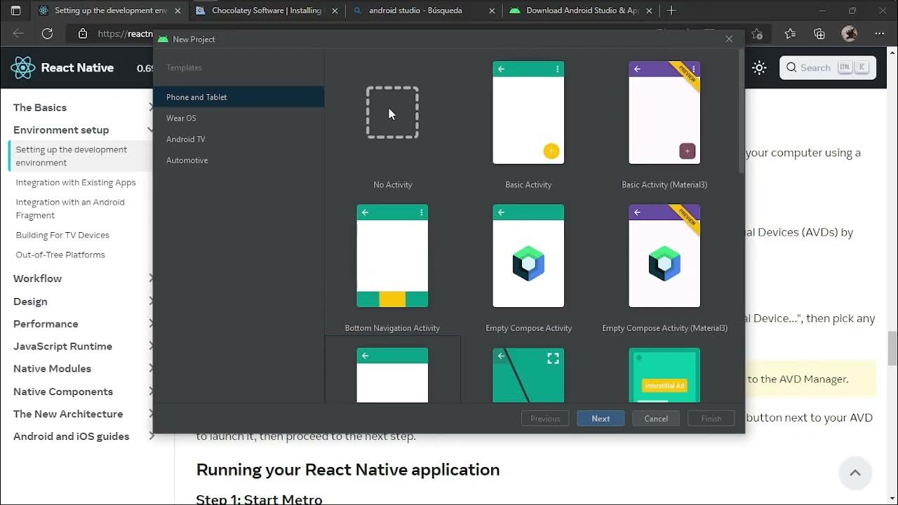 02 React native utilizando el emulador de android en lugar de expo - YouTube