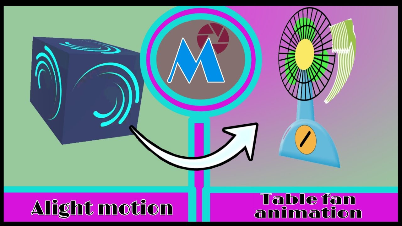 Alight motion; how to draw table fan 2d animation in android phone ...