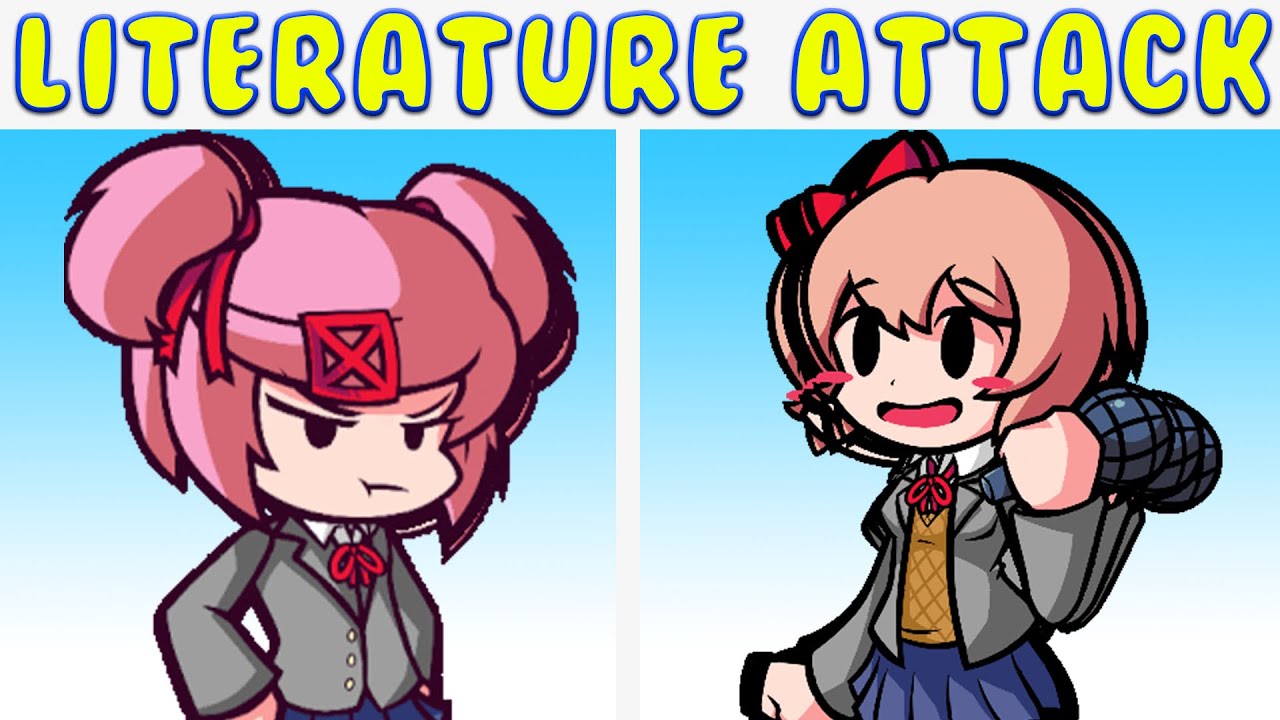 Friday Night Funkin - Literature Attack [FNF MOD/DOKI DOKI/PERFECT COMBO] - YouTube