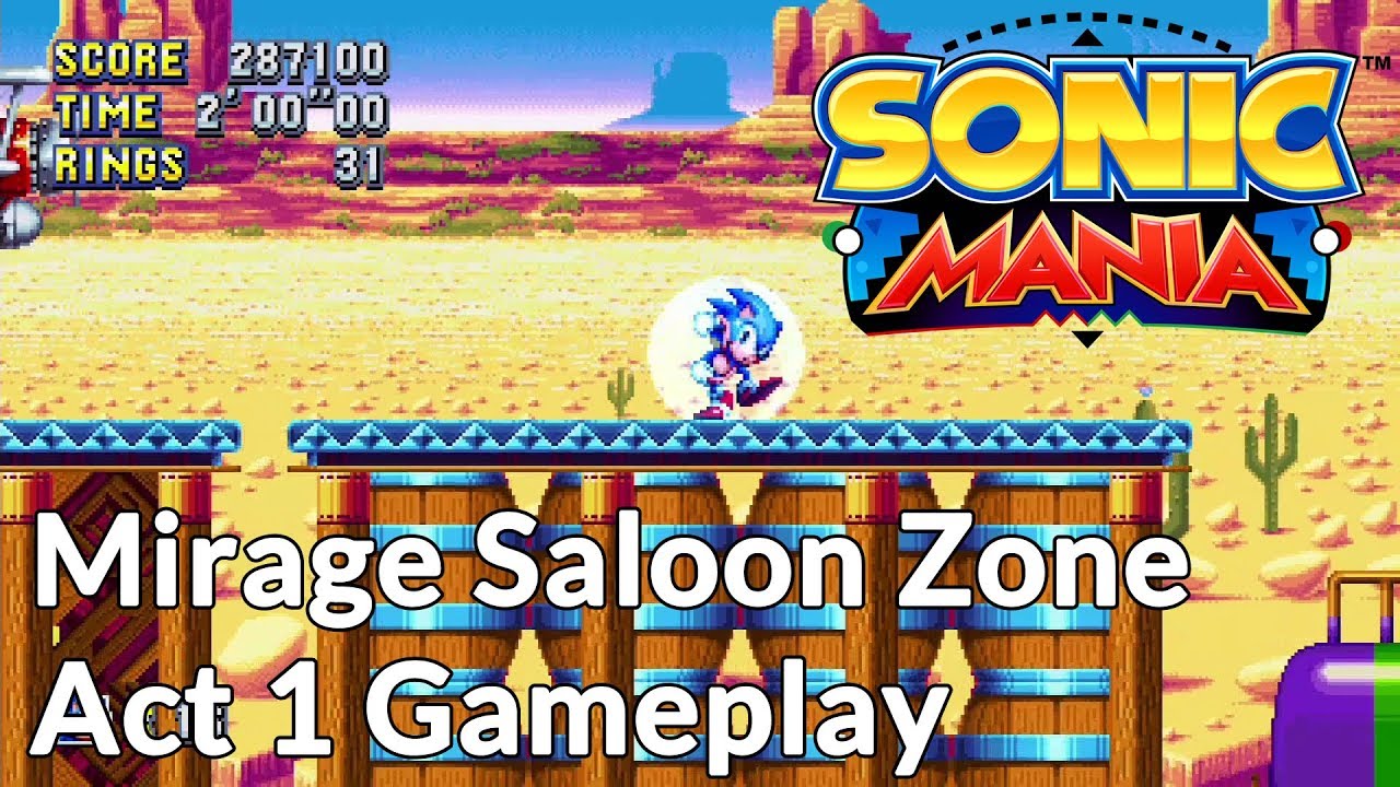 Sonic Mania Mirage Saloon Zone Act 1 Gameplay - YouTube