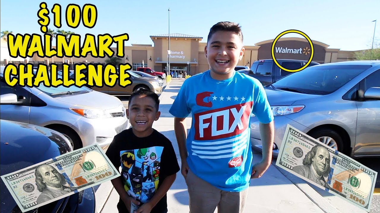 $100 WALMART CHALLENGE | D&D SQUAD CHALLENGES - YouTube