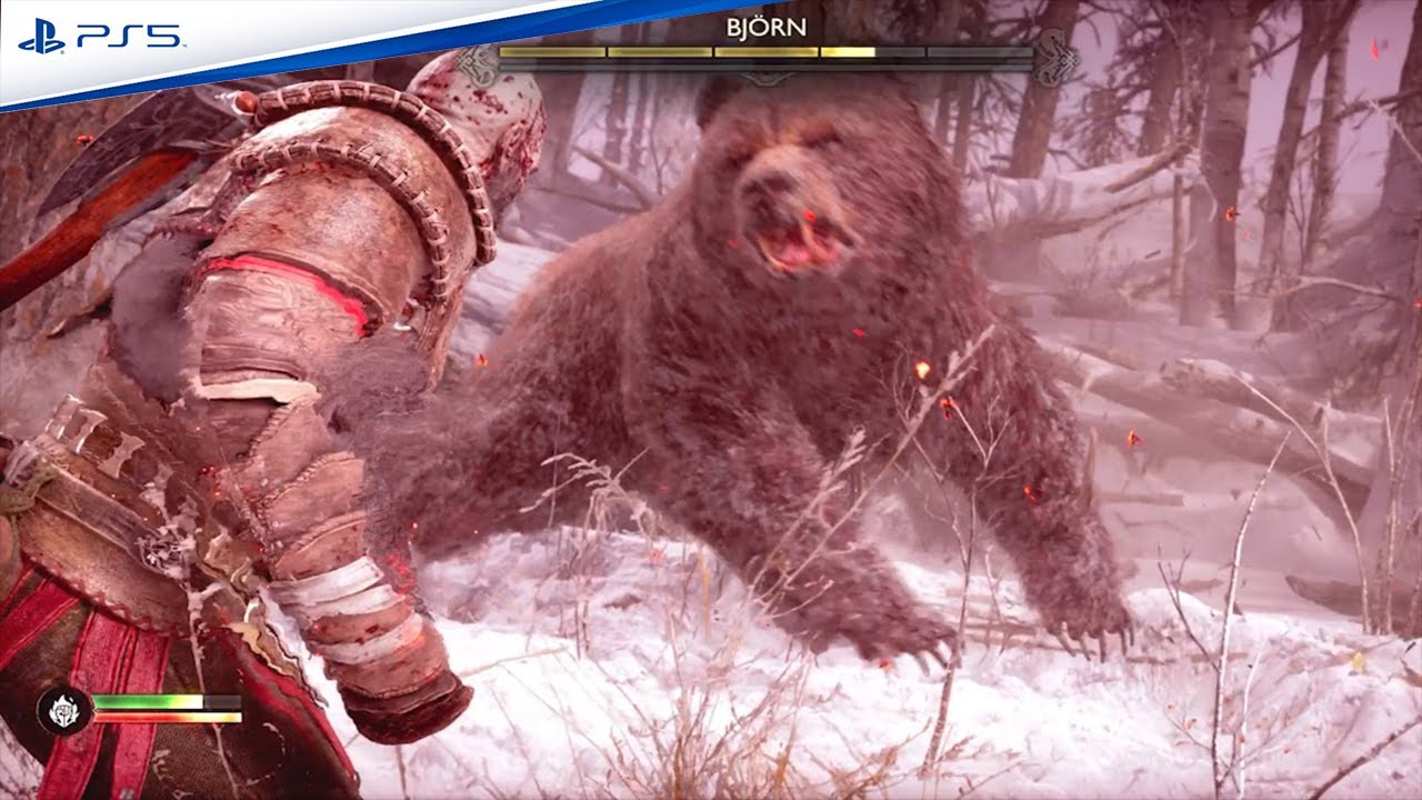Kratos Spartan Rage In God Of War 2022 (Bear Boss Fight) - YouTube
