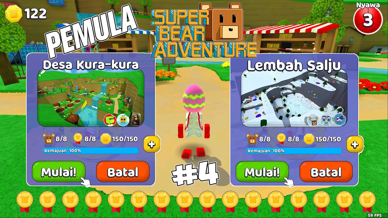 LIVE TEORI SPEEDRUN BERUANG SUPER ADVENTURE??? - SUPER BEAR ADVENTURE ...