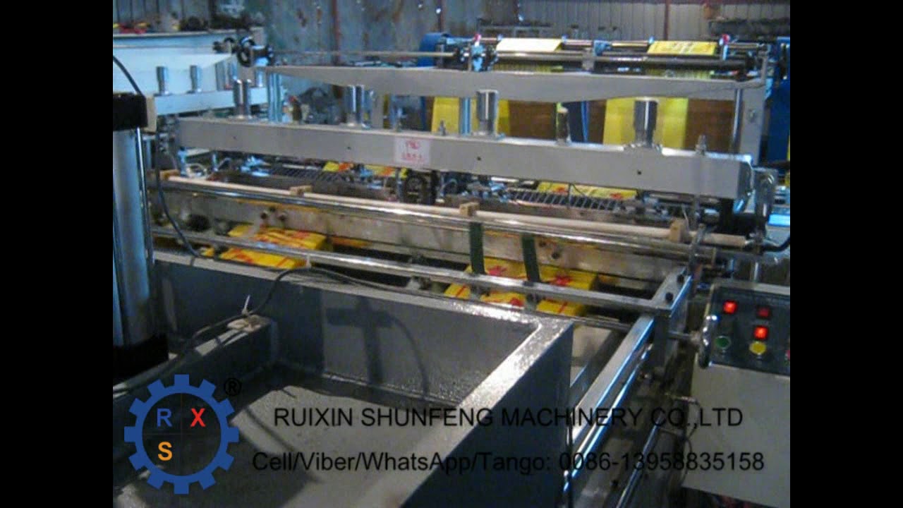 Double line automatic plastic vest bag making machine with automatic ...