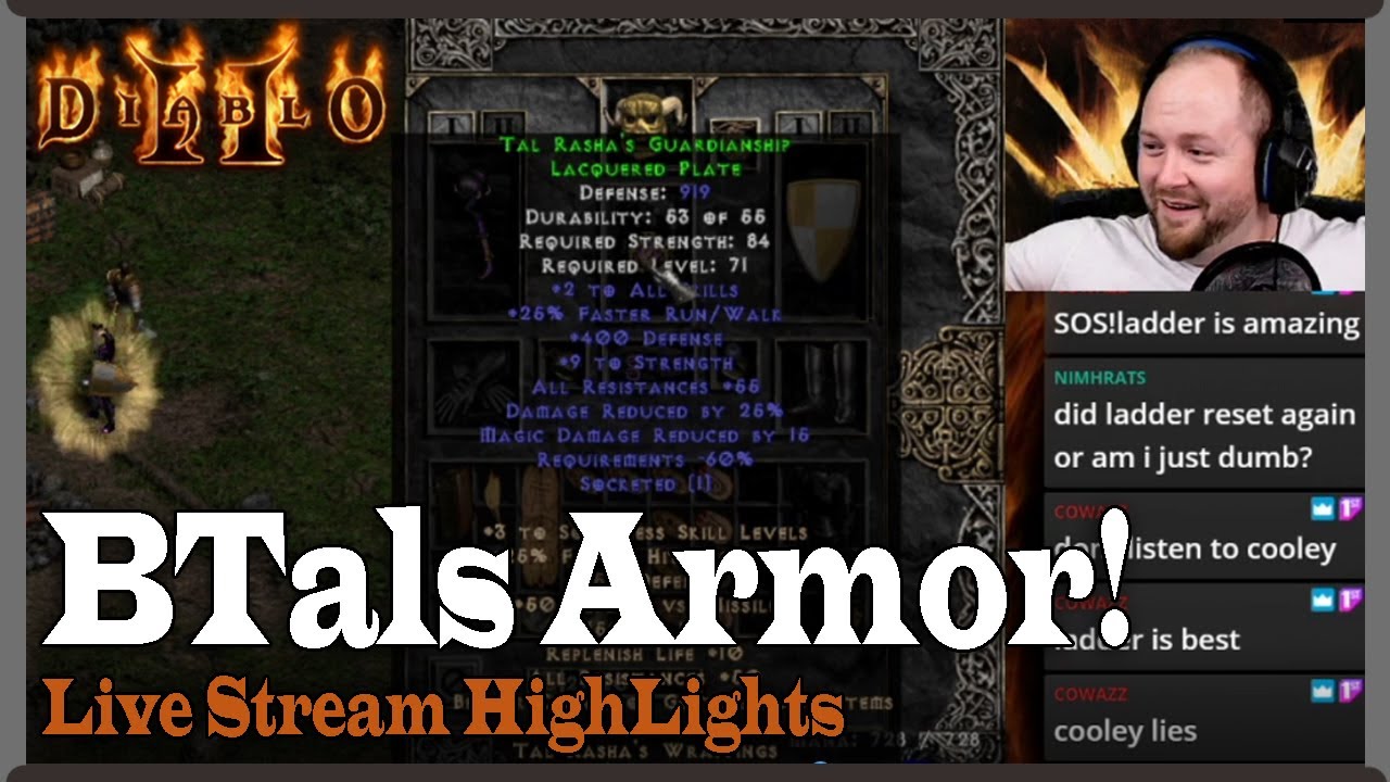 Coooley's First BTals Armor! - Live Stream Highlights - Diablo 2 Bugged ...
