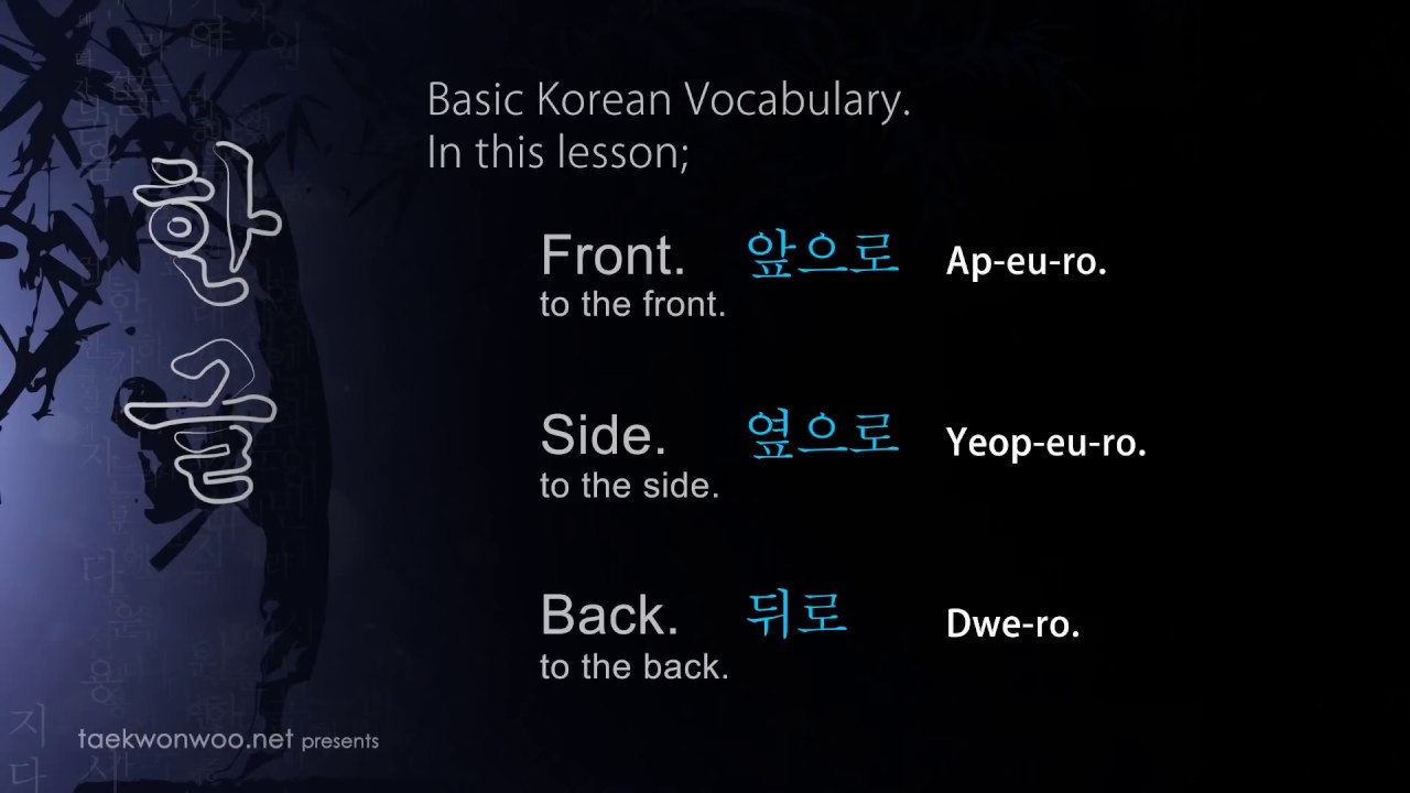 Directional Words in Korean | Basic Korean Vocabulary - YouTube