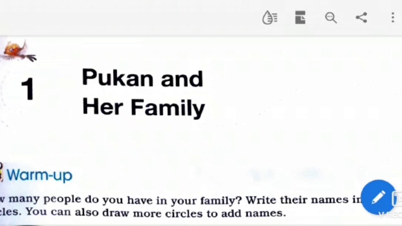 Pukan and her family Read and write ICSE Grade 1 (part 1) - YouTube