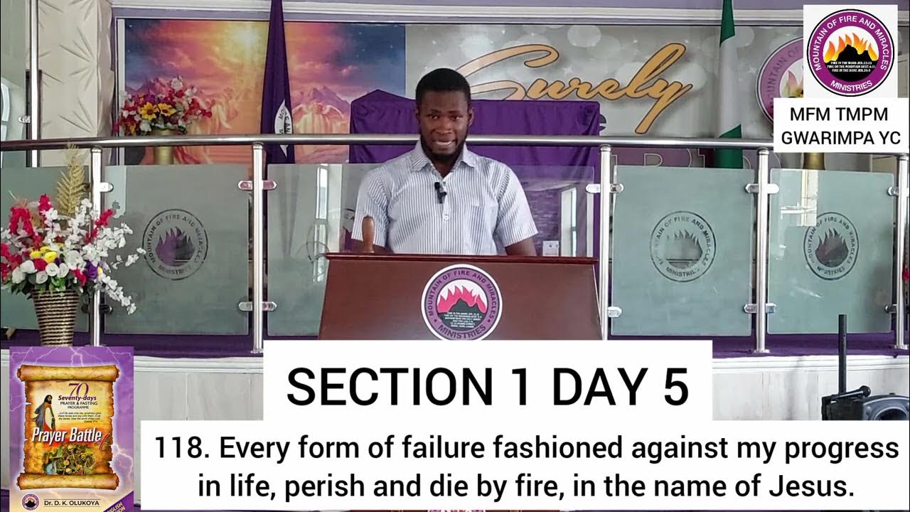 MFM 70 Days Prayer And Fasting 2023 SECTION 1 DAY 5 - YouTube
