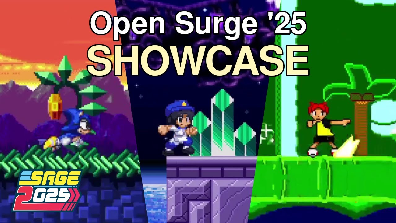 Showcase of Open Surge games on SAGE 25 - YouTube
