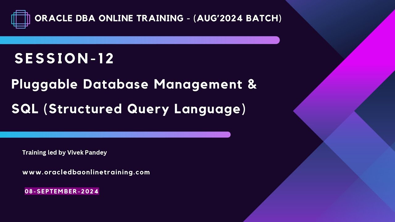 Oracle DBA Training Series: Session-12 – Pluggable DB Management ...