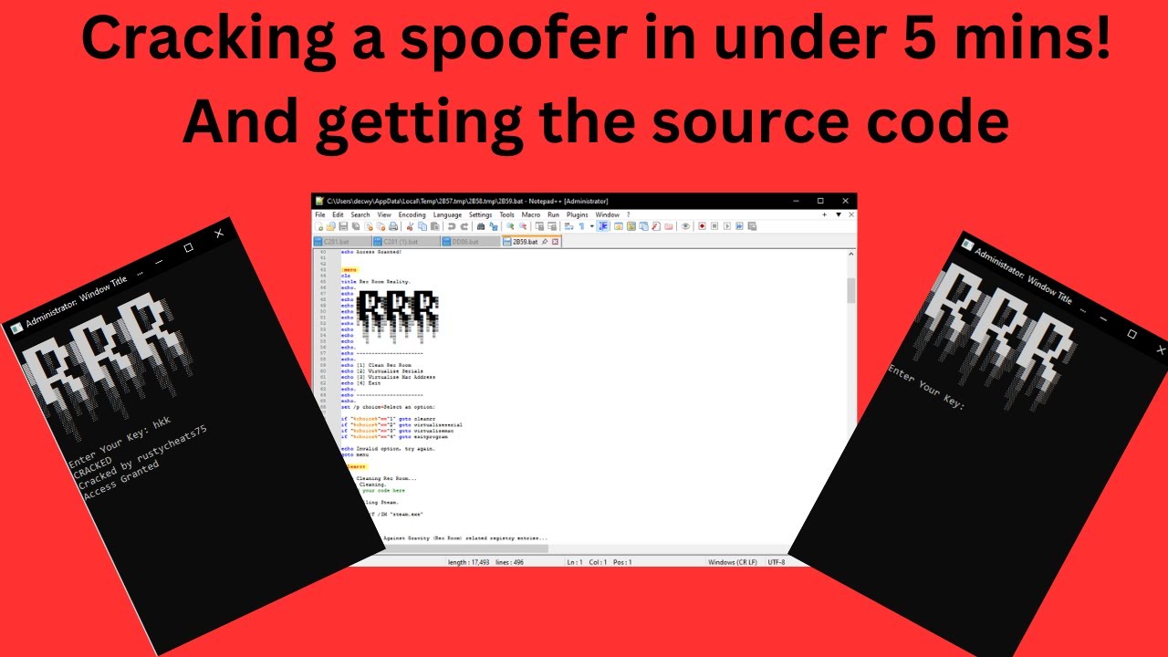 Cracking a spoofer in under 5 mins and getting source code !! - YouTube