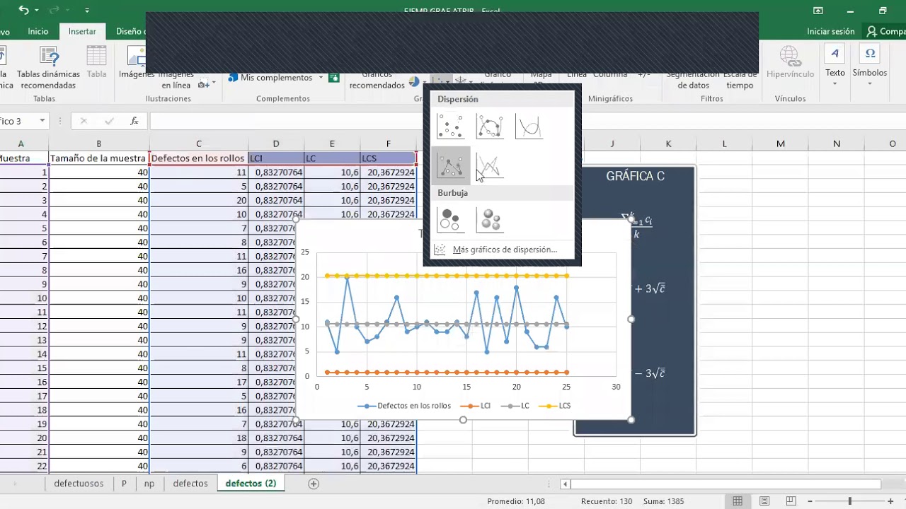 GRÁFICA C : CONTROL ESTADÍSTICO DE CALIDAD - YouTube