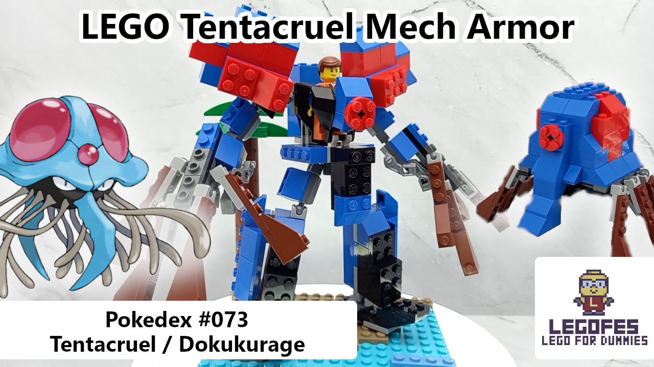 LEGO POKEMON MECH - Pokedex 073 Tentacruel (Tutorial Build & Armor ...