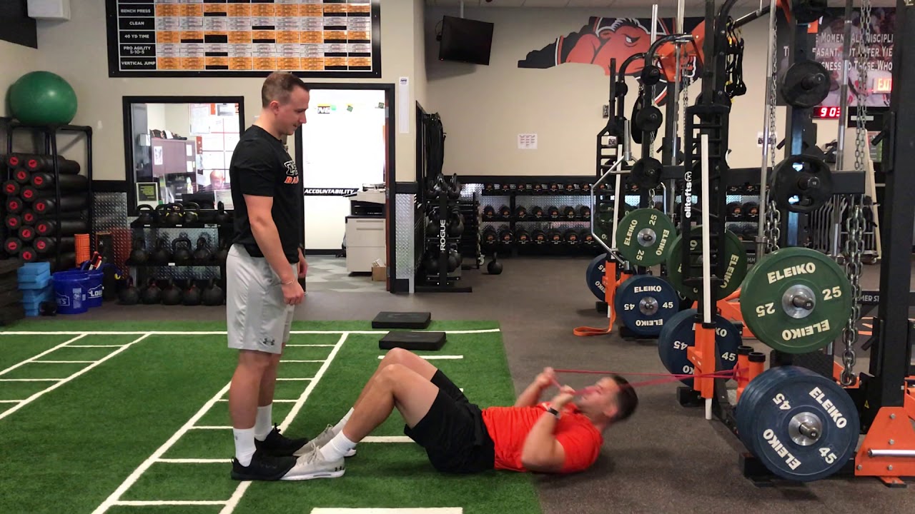 Eccentric Partner Band Sit Up - YouTube