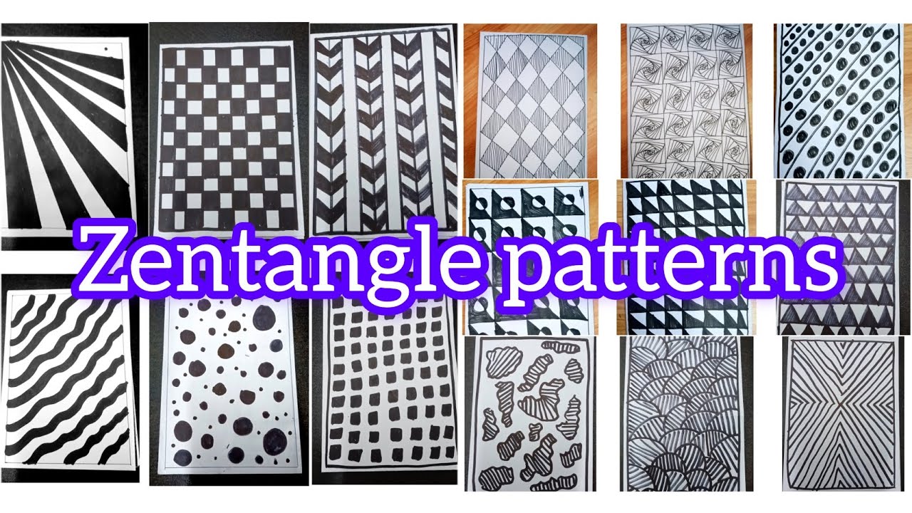 15 easy zentangle patterns for beginners l zentangle pattern l doodle l ...
