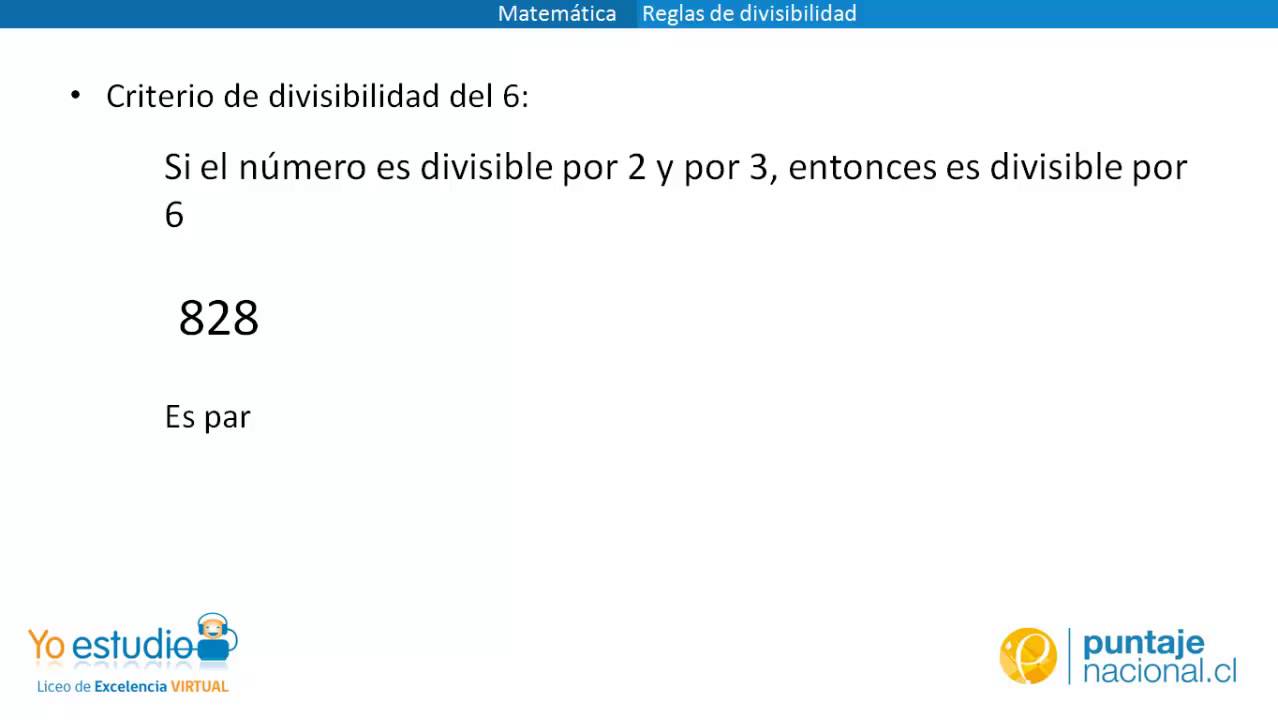 Matemática - Reglas de divisibilidad - YouTube
